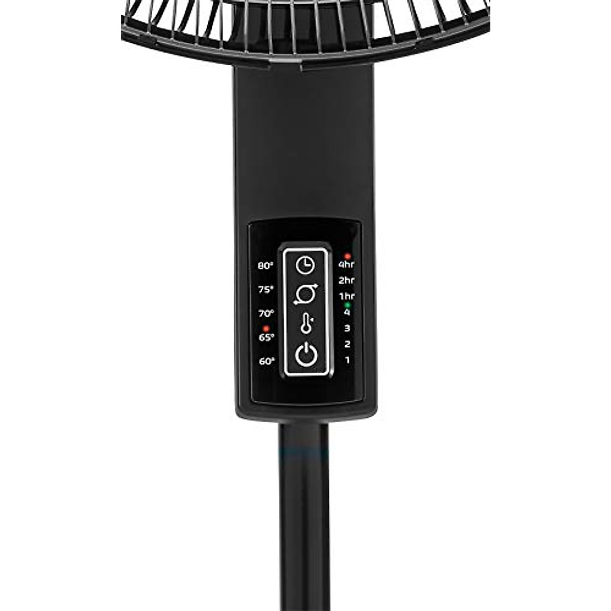 Lasko Oscillating Pedestal Fan, Thermostat, Adjustable Height, Remote Control, Timer, 4 Speeds, for Bedroom, Living Room, Office & Dorm, 16", Black, S16612