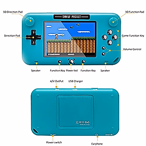Handheld Games Console with 500 Games, 4 Inch Screen Retro Video Games Player Support AV Output, Rechargeable Electronic Games Gift for Kids Adults