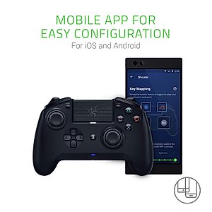 Razer RZ06-02610100-R3G1 Raiju Tournament Edition Wireless and Wired Gaming Controller with Mecha Tactile Action Buttons, Interchangeable Parts and Quick Control Panel, Black