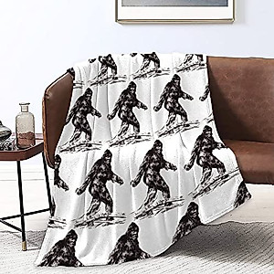Luxurious Warm and Cozy Flannel Wearable Blanket Wrap Lightweight Soft Throw Blanket Robe for Reading Snuggling Napping (80"x60", for Bigfoot Sasquatch)