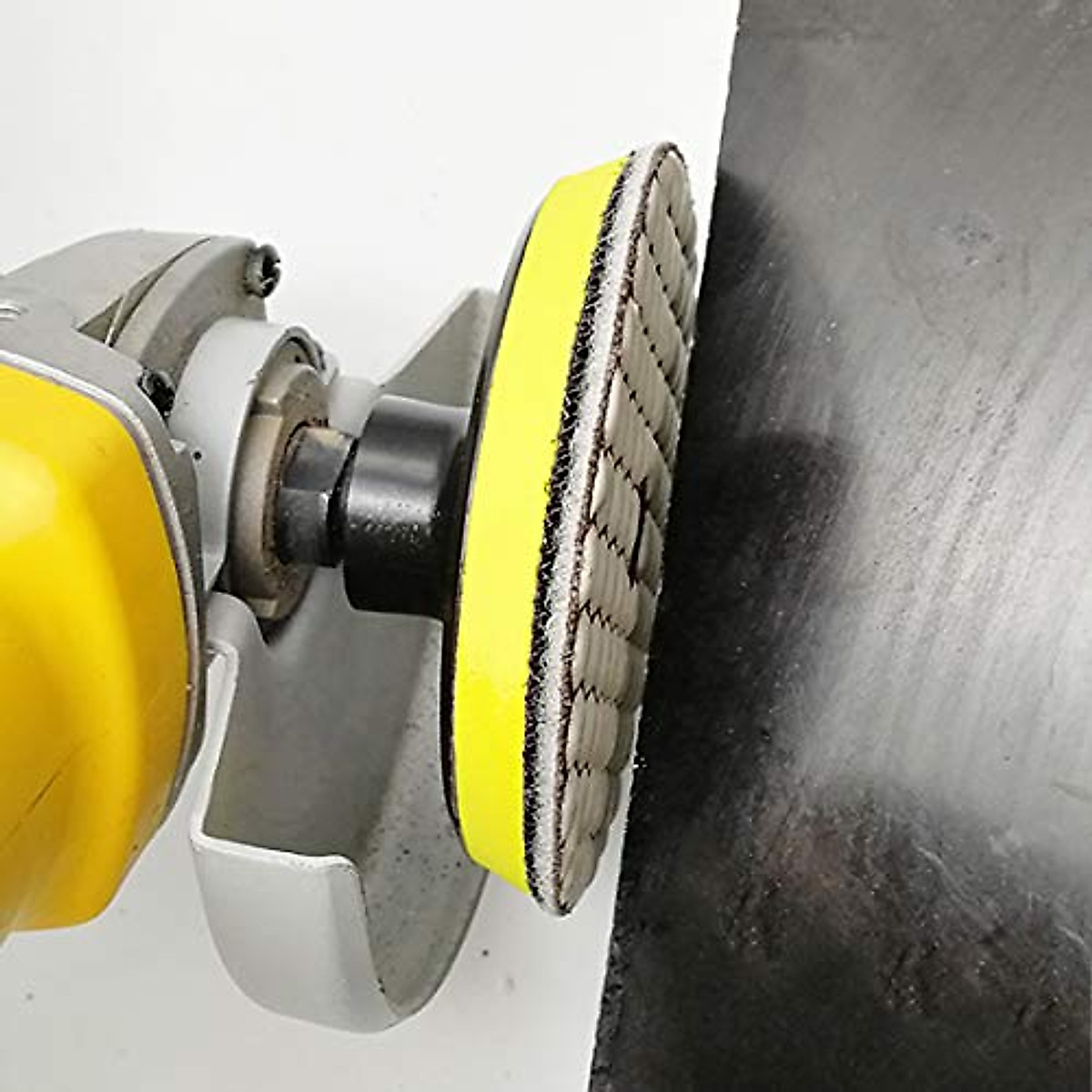 SHDIATOOL Dry Diamond polishing Pads 4 Inch Set of 8 Pieces Plus a Plastic Backer for Granite Marble Stone Quartz