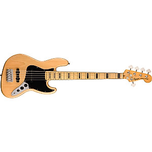 Squier Classic Vibe 70s 5-String Jazz Bass, Natural, Maple Fingerboard
