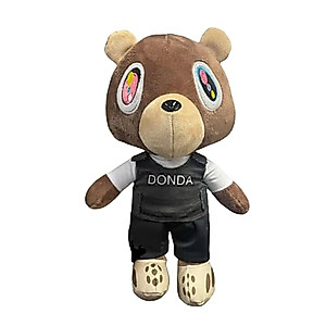 9.8 Inch Kanye Wetter Teddy Bear Plush Toys, Soft Cuddly Kanye Wets Teddy Bear Stuffed Animal Plush Doll, Plush Bear Figure Pillow Toys Gifts for Kids and Home Decoration