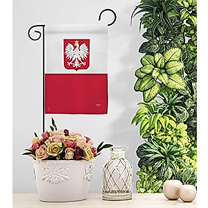Breeze Decor Poland Garden Flag Regional Nation International World Country Particular Area House Decoration Banner Small Yard Gift Double-Sided, Made in USA