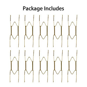 EEEKit Dish Display Plate Hangers, 10-Pack 10 Inch Wall Plate Spring Hook Holder Hanging Wire for The Wall Home Decoration Accessory 8/10/12Inch