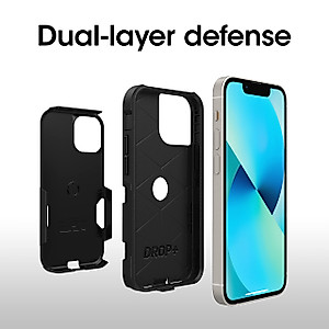 OtterBox iPhone 13 Mini & iPhone 12 Mini Commuter Series Case - Single Unit Ships in Polybag, Ideal for Business Customers - Black, Slim & Tough, Pocket-Friendly, with Port Protection