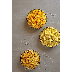 Amish Country Popcorn | Collapsible Silicone Microwave Popper with Customized ACP Logo | BPA and PVC Free Popcorn Bowl with Handles | Dishwasher Safe | Includes 2-2 oz Bags of Kernels (Blue)