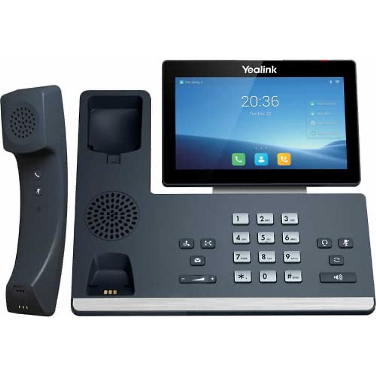 Yealink T58W 16 Lines. 7-Inch Color Touch Screen Display. Dual USB Ports, Dual-Port Gigabit Ethernet, PoE, Power Adapter Not Included (SIP-T58W)