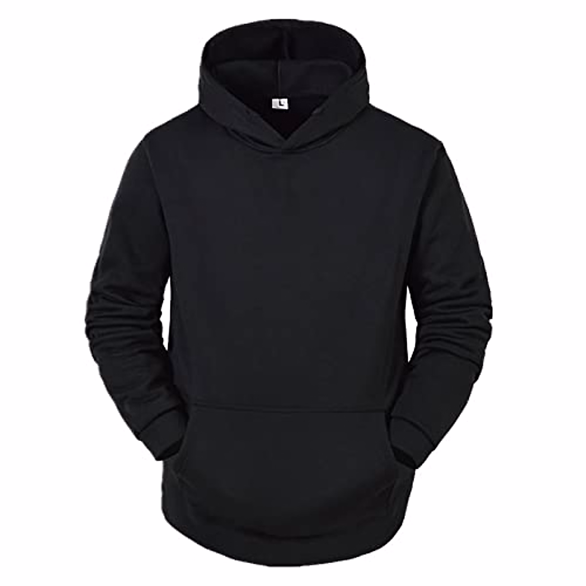 Ymosrh Pullover Hoodie Men, Mens Pullover Long Sleeve Cozy Sport Outwear Solid Color Hoodie With Pockets For Men Pullover Hoodie Big And Tall White Hoodies Blank Men's Sweatshirts (XXL, Black)