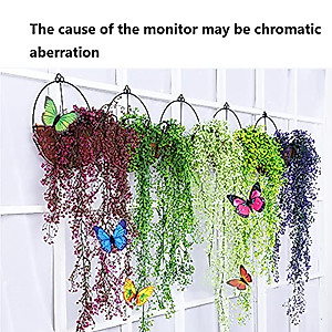 FOMAISELF 2 Pcs Artificial Hanging Plants Indoors - Fake Hanging Plant Outdoors, Artificial Plants for Wedding Party Home Garden Wall Decoration（Green）