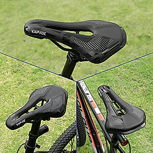 KAPVOE Mountain Bike Seat Bicycle Saddle Comfortable Memory Foam Cushion for MTB BMX Road Riding Specialized Mountain Bike Seat Bicycle Saddle Comfortable Memory Foam Cushion for MTB BMX Road Riding