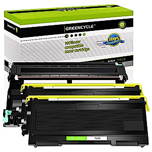 greencycle 3 PK Black Toner Cartridge Drum Unit Combo TN350 TN-350 DR350 DR-350 Compatible for Brother DCP-7010 DCP-7020 DCP-7025 HL-2030 HL-2040 Intellifax 2820 2 Toners + 1 Drum Unit