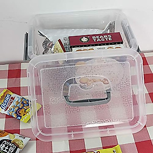 Jekiyo Clear Plastic Storage Bin, 12 Quart Latching Box with Lid, 1 Pack