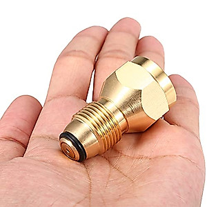 Seihao 2Pcs Propane Tank Refill Adapter for Throwaway Disposable Bottle, Universal Mini Propane Regulator 20 lb to 1 lb Small Cylinders Quick Connect Attachment