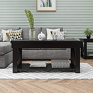 Ameriwood Home Crestwood, Black Coffee Table