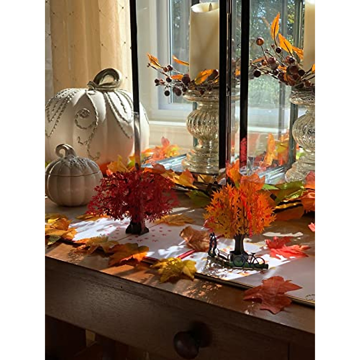 CUTE POPUP - Autumn Pop Up Card with Romantic Couple and Maple Design, Anniversary Pop Up Card - 1st Wedding Anniversary Card, Valentines Day Card - The Perfect 3D Valentine Present for Couple, Wife, Girlfriend, Husband