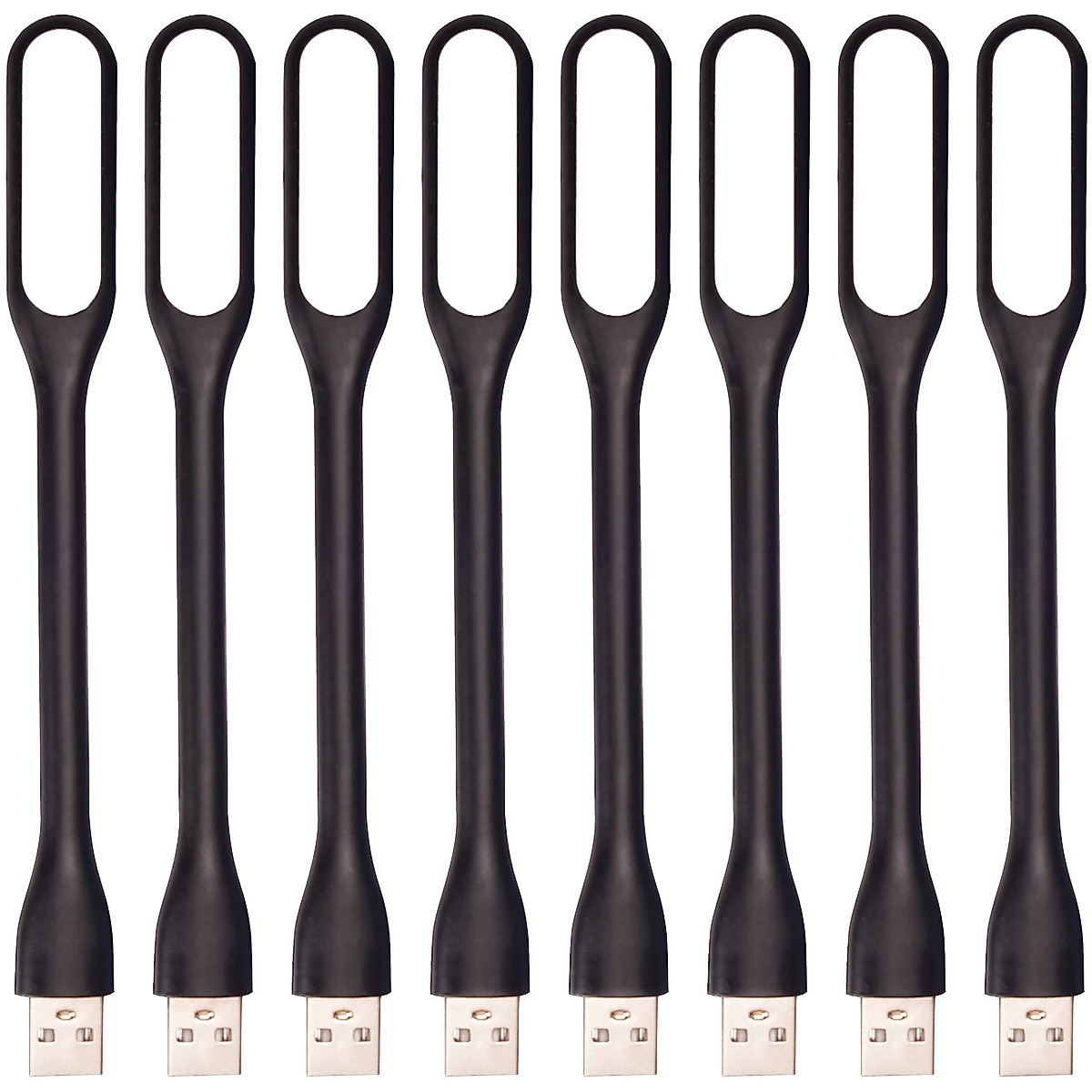 Kyfreshpower Flexible Mini USB LED Lamp Light Portable Night Light Compatible for Power Bank, Laptop, Notebook, Reading, Computer Keyboard USB Reading Light (8-Black)