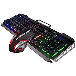 HJJWL Gaming Keyboard and Mouse, Gaming Keyboard and Mouse Wired Keyboard with Backlight Keyboard Silent Gaming Mouse Set for PC Laptop