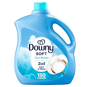 Downy Fabric Softener Liquid, Cool Cotton Scent, 111 fl oz, 150 Loads