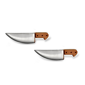 Personalize Culinary Gourmet Cook Foodie Restaurant Owner Shirt Chef Knife Cufflinks For Men For Graduation Bullet Hinge Back Silver Tone Stainless Steel