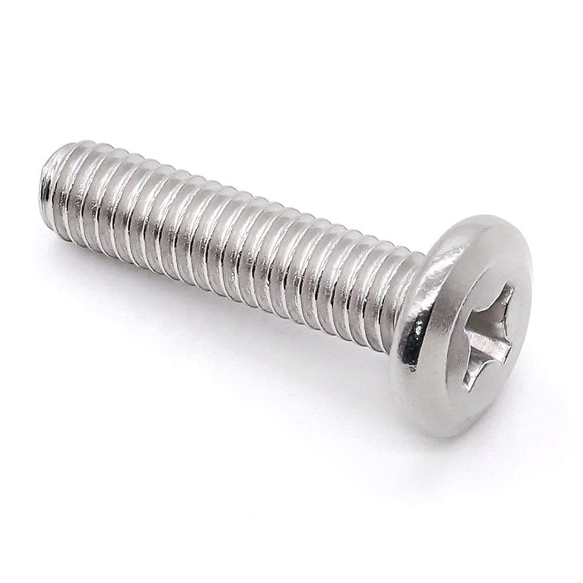 Glvaner (25 pcs) M6-1.0 x 35mm Binding Screws, Flat Round Head Phillips Drive Machine Screw 304 Stainless Steel 18-8 Full Thread, Furniture Screw Connection Bolt Screw