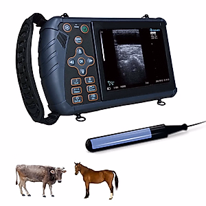 DAWEI S1 Vet Ultrasound Machine For Pregnancy Veterinary Ultrasound Scanner with 7.5Mhz Rectal Probe For Animals Cattle,Horse,Pig,Goat