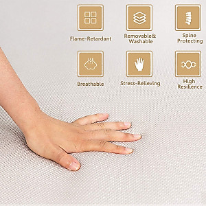 Giantex 4" Thick Folding Portable Mattress Pad Sofa Bed with Carrying Handles and Removable Washable Fabric, High-Density Foam Futon Sleepover Guest Easy to Store (Twin XL, Gray)