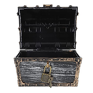 Cabilock Plastic Storage Bins Plastic Storage Bins Travel 2pcs Pirate Treasure pirate treasure chest antique treasure pirate jewelry keepsake Chest : Vintage Jewelry