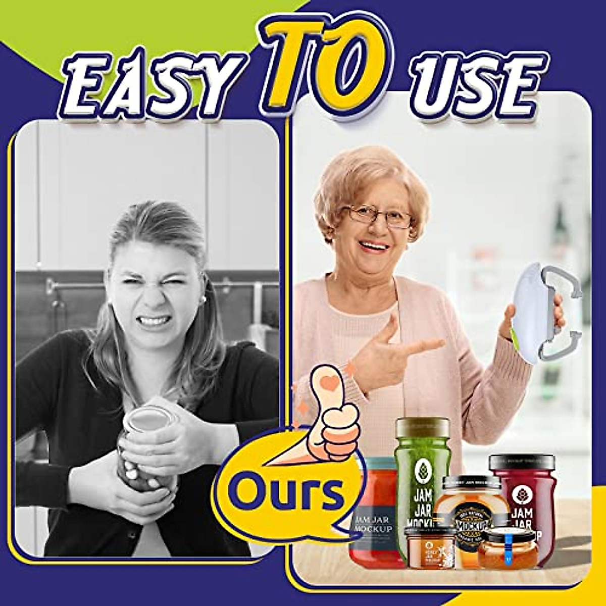 Electric Jar Opener, Automatic Jar Opener, Bottle Opener, Jar Openers Prime for Seniors with Arthritis, Weak Hands