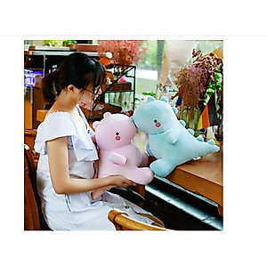 Cute Dinosaur Plush Toys, Dinosaur Filled Animal Shaped Large Pillow Soft 3D Toys, Dinosaur Plush Dolls, Birthday Gifts for Girls and Boys (blue/20in)