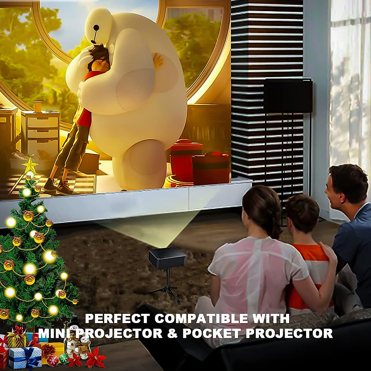 JCTRIWAY Mini Projector Stand,[Universal 1/4 Screw] Extendable Desktop Tripod Stand for Mini Projector/ Webcam/Camera