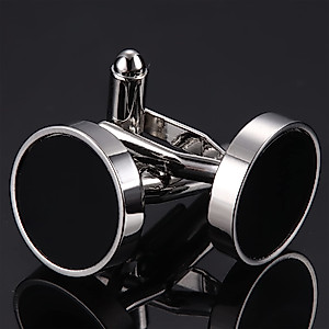 Diamday Cufflinks and Tuxedo Studs for Clothing for Men Stainless Steel Gold Cufflinks for Shirts and Ties Shirt Accessories Classic Tuxedo Buttons and Cufflinks for Father’s Day Silver & Gold Tones