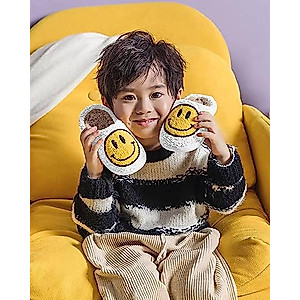 YJJY Kids Smile Face Slippers Girls Slippers for Kids Boys Soft Lightweight Cozy Indoor and Outdoor