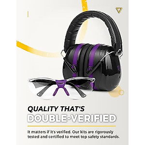 TRADESMART “His & Hers” Gift - Pink & Grey Shooting Ear and Eye Kits, U.S. Certified, for Women & Men