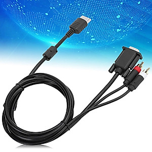 VGA High Definition Cable, Flexible Wear‑Resistant Audio Conversion Cable, VGA Cable with Audio Converter, for DC