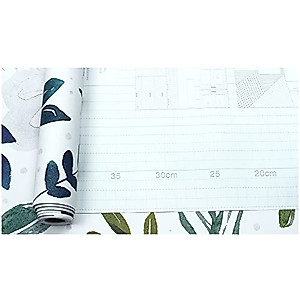 HAOKHOME 93245-2 Peel and Stick Floral Wallpaper Home Decor Removable White/Grey/Black Vinyl Self Adhesive Mural 17.7in x 9.8ft