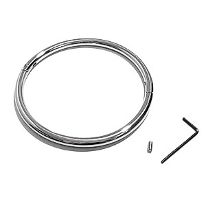 16" Eternity Polished Stainless Steel Locking Choker, Day Collar, Metal Collar, Necklace 8MM - CuffStore