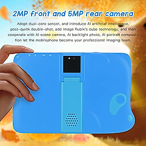 lennis 7 Inch Tablet, Blue 6000mAh HD IPS Screen Reading Tablet Octa Core CPU for Game (Blue)