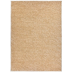 SOHO Shaggy Collection Solid Color Shag Area Rug Rugs 7 Color Options (Beige, 2 x 3)