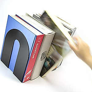 Officemate Bookends, Heavy Weighted 10-inch Steel, Black (93182)