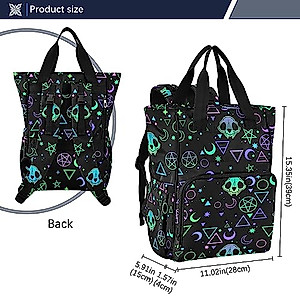 MNSRUU Diaper Bag Magic Skulls Diaper Bag Backpack Multifunction Travel Diaper Bag Tote Large Capacity Diaper Changing Backpacks for Moms Dads