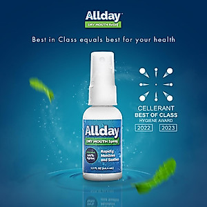 Allday Dry Mouth Spray - Maximum Strength Xylitol, Fast Acting, Non-Acidic (Pack of 2)