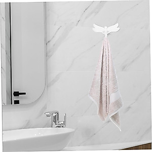 Cabilock 1 Set Dragonfly Hook Jacket Hooks Wall Mount Hooks Things Dragonfly Wall Art Key Hooks Home Storage Hooks Towel Rack Robe Hook Hanger Cute Wrought Iron White