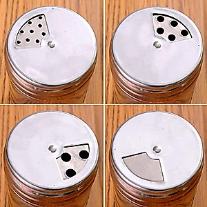 1Pc Stainless Steel Salt and Pepper Dispenser Bottle Salt Pepper Shaker Bottle Seasoning Spice Condiment Container Box with Hole for Home Camping Picnic S Deft Processed