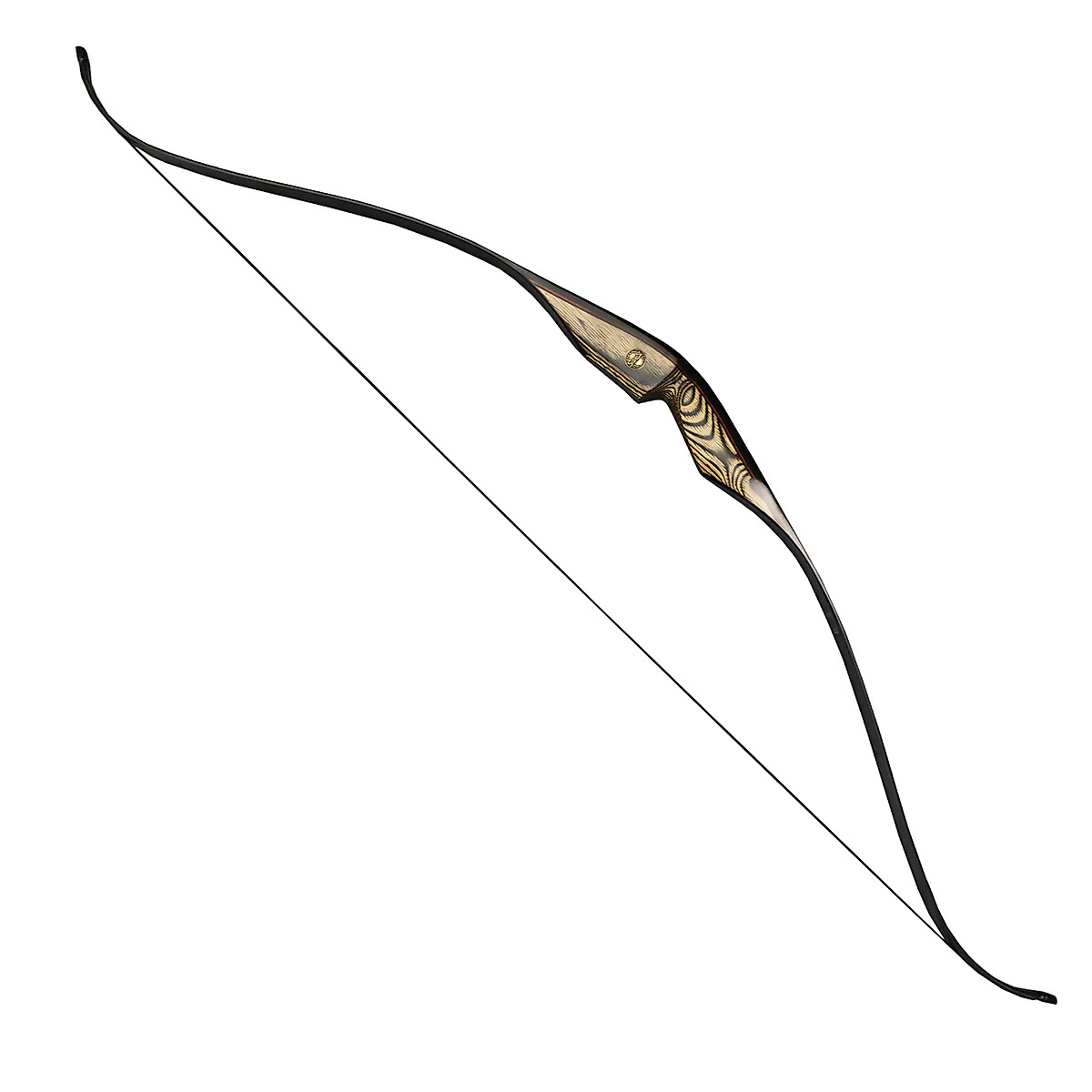 SAS Gravity 60" One-Piece Hunting Recurve Bow Wooden Traditional (55lbs, Right)