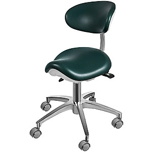 Aries Outlets Green PU Leather Saddle Doctor's Stool Dental Spine Dentist Medical Office