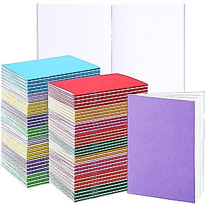 Yeaqee 200 Pcs Pocket Notebook Bulk, 4 x 5.5 In, 40 Pages, Colorful Travel Journal Set Small Pocket Notebooks for Kids Blank Memo Mini Sketchbook Unlined Notepads Books 10 Colors for Students