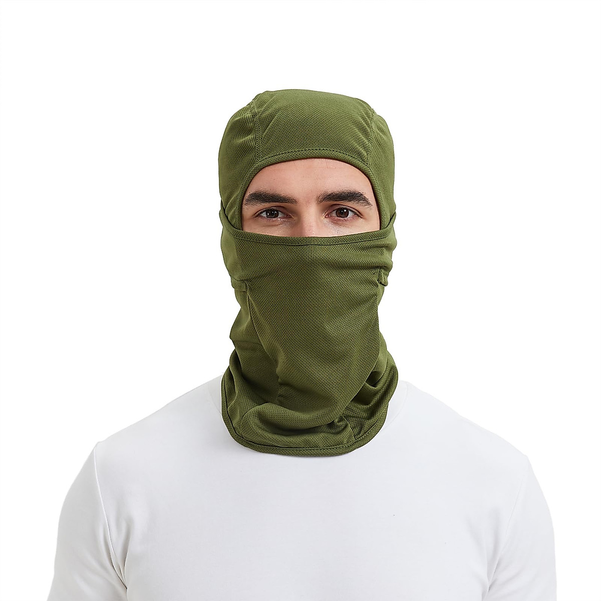 TopTie Breathable Balaclava, Mesh Cooling Full Cover Balaclava for Men Women Cycling Motorcycle Helmet Liner-Black