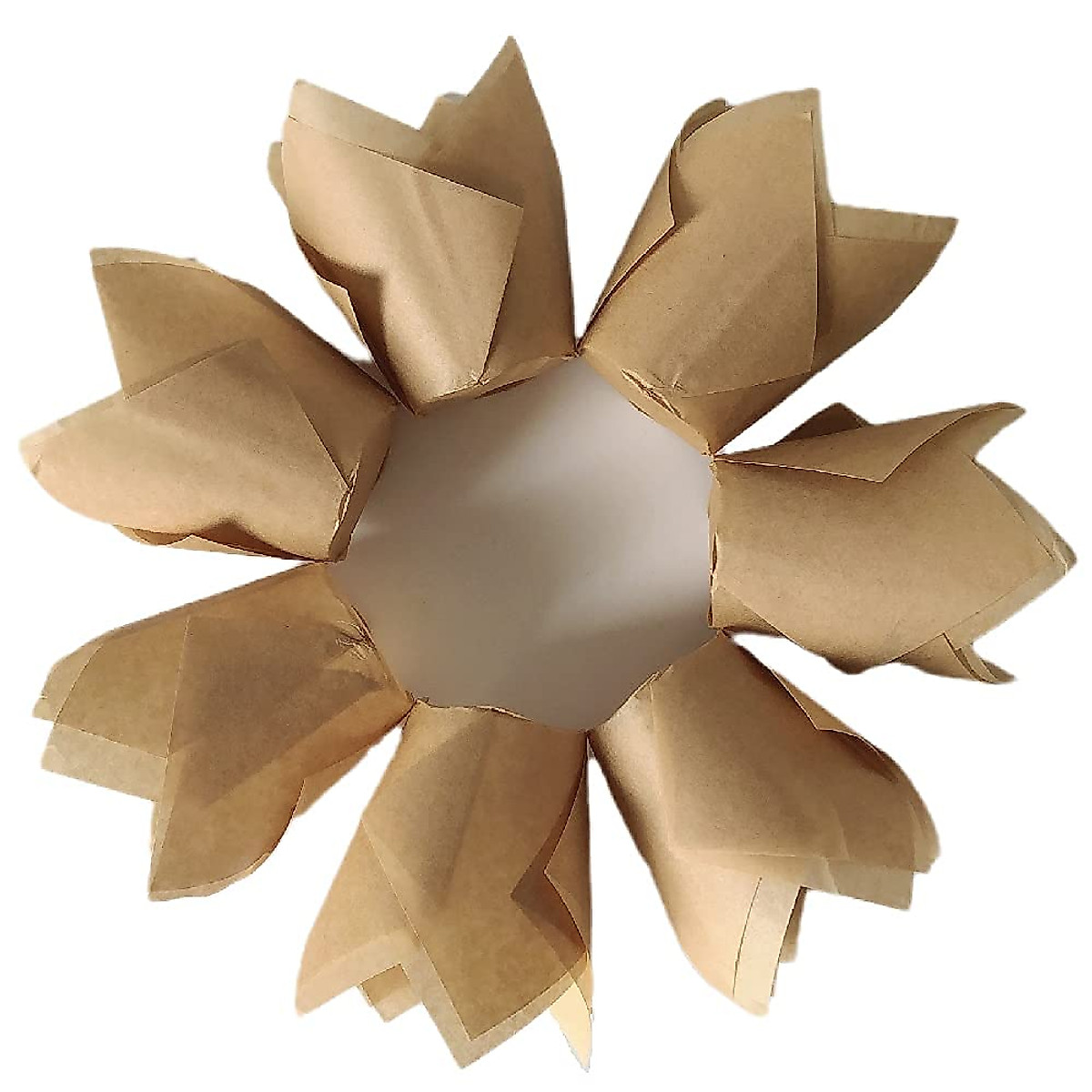 Tulip Cupcake Liners-300 Pack Tulip Cupcake Wrappers Greaseproof Muffin Liners Baking Cups For Birthday,Party,Wedding- Natural Color