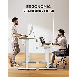 Totnz Electric Standing Desk Height Adjustable Table, Ergonomic Home Office Furniture